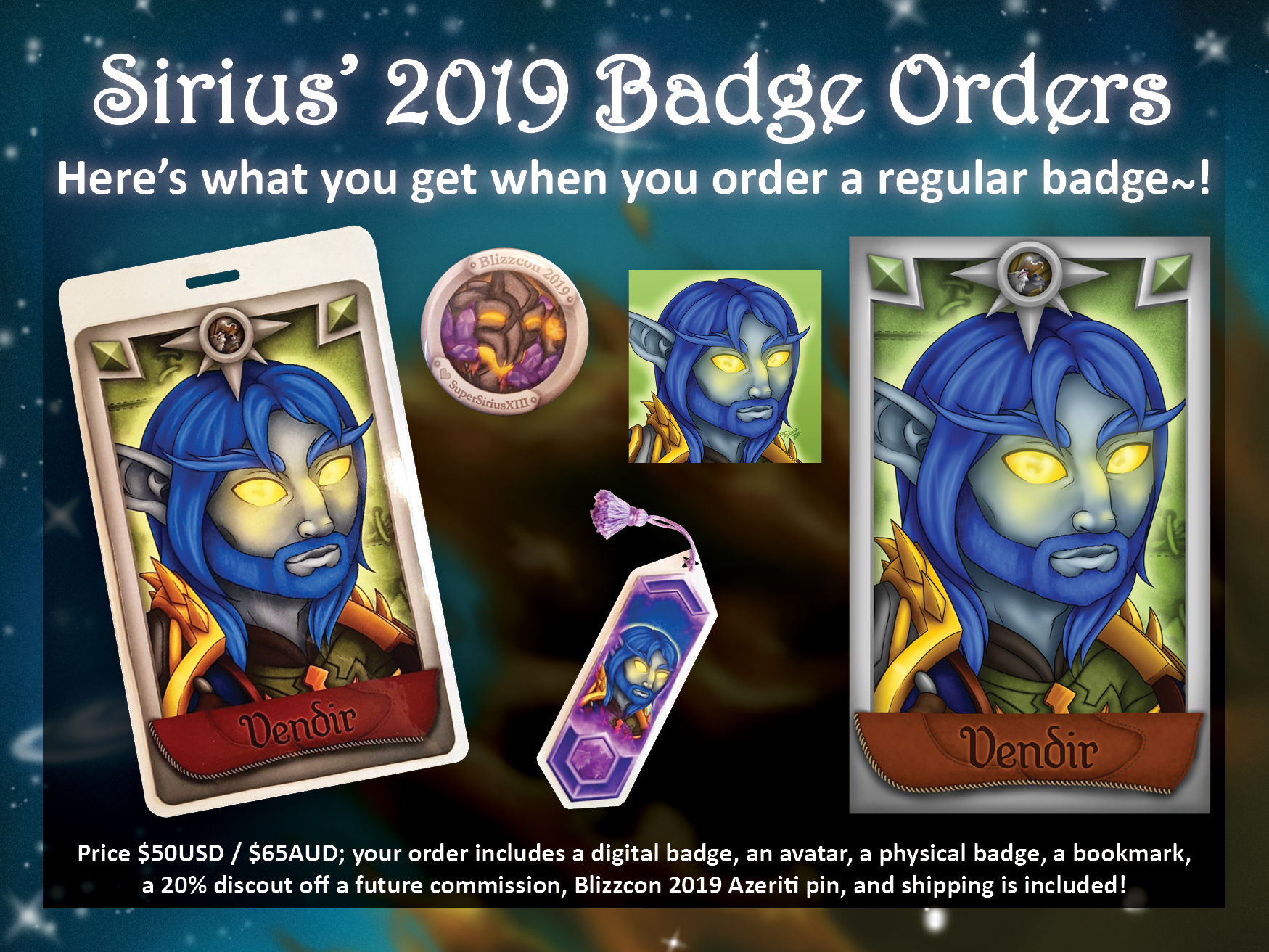 2019 BlizzCon Badges – Super Sirius